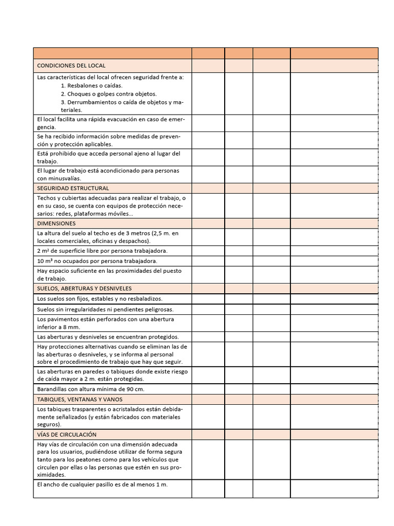 Plantilla para La Lista de Chequeo | PDF