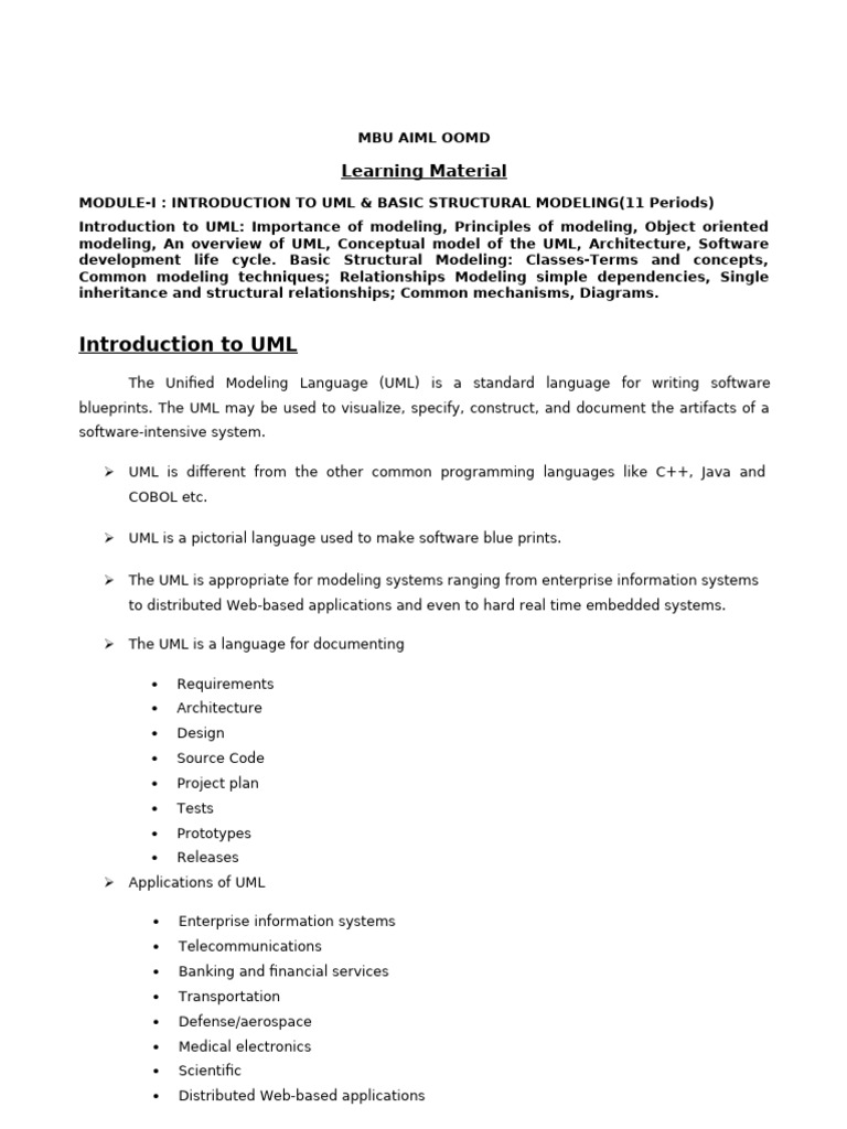 Mbu Aiml Oomd-I | PDF