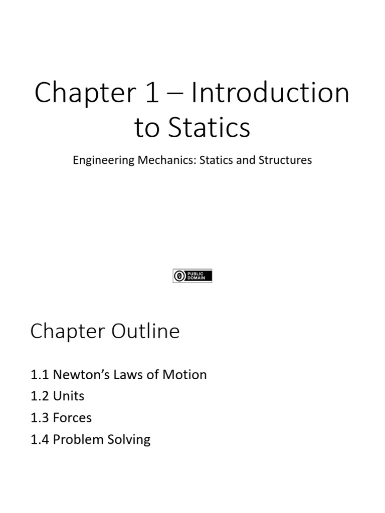 Statics Structures Engr 261 Cc0 Public Domain | PDF
