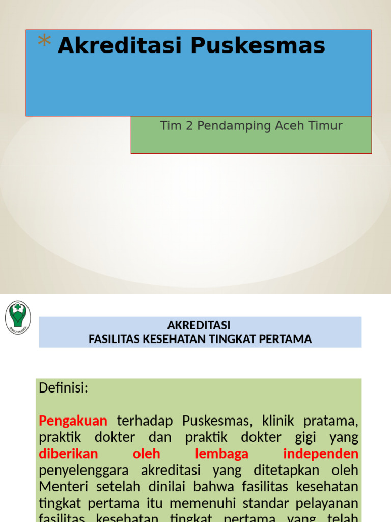 Akreditasi Puskesmas Pdf