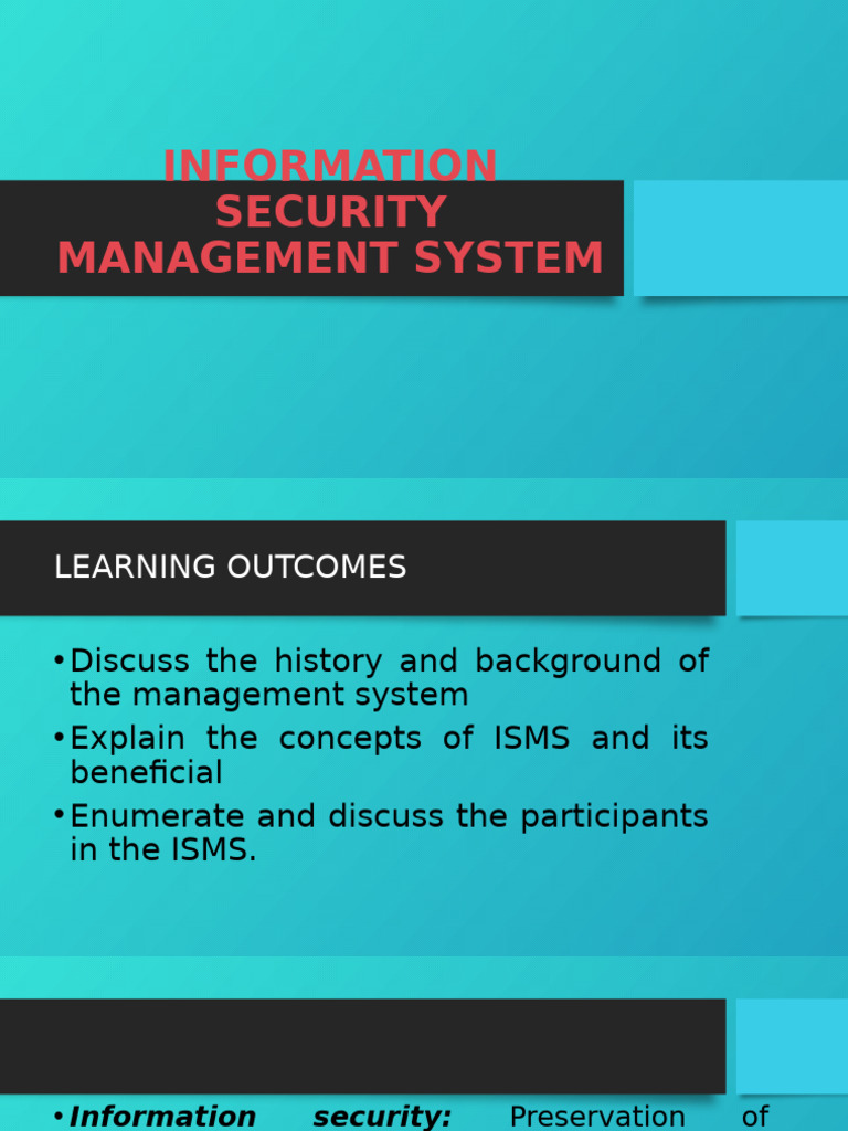 2ND PPT Information Security Management System | PDF