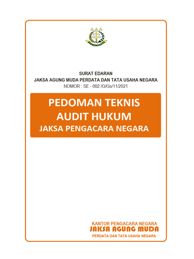 Jamdatun - Pedoman Audit Hukum-1 | PDF