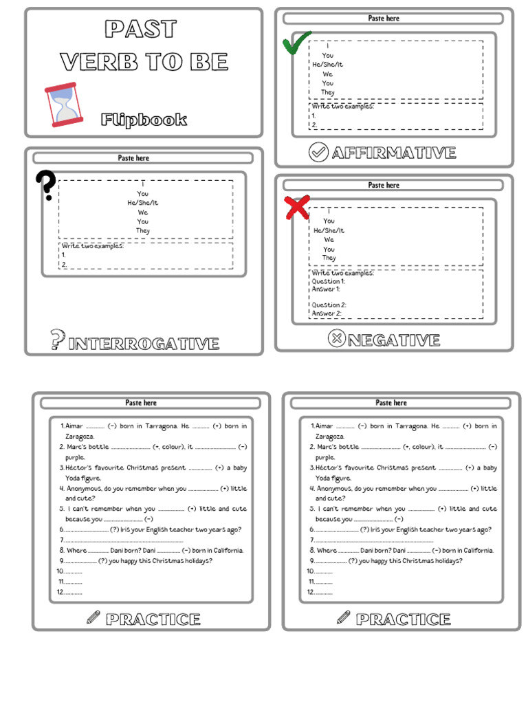 Flipbook Past Simple Verb to BE | PDF