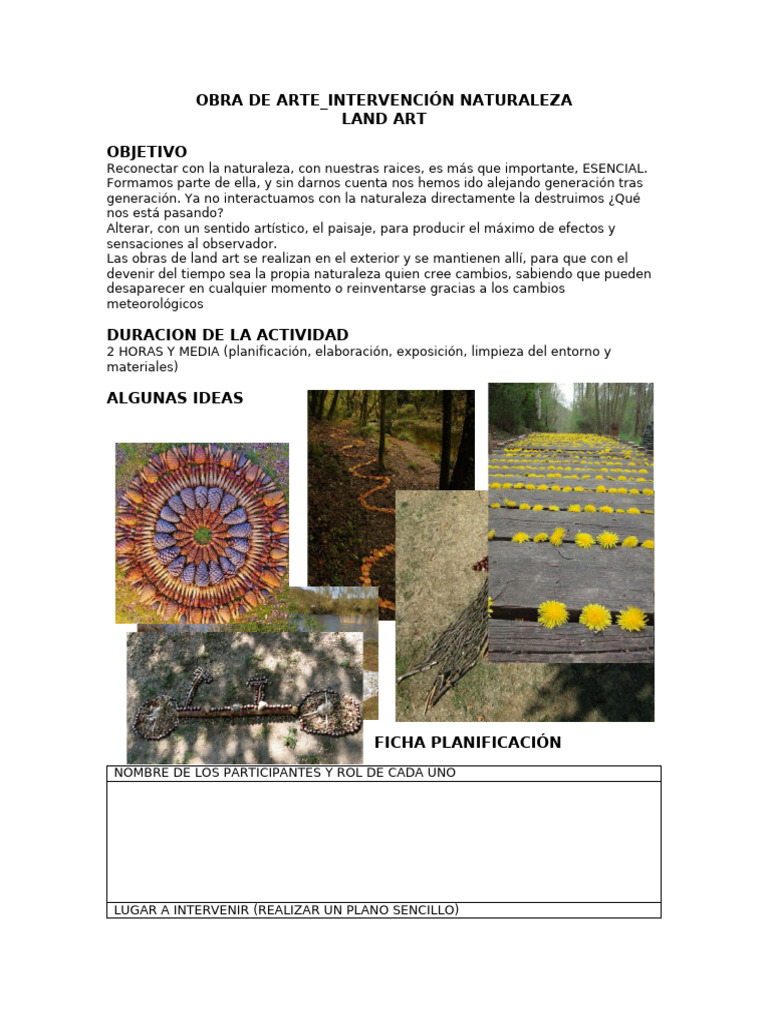 Taller - 01 - Land Art | PDF