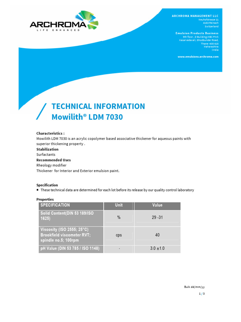 Mowilith LDM 7030 | PDF
