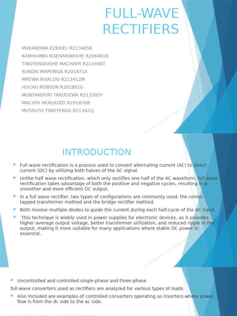 Group C Full Wave Rectifiers-1 | PDF