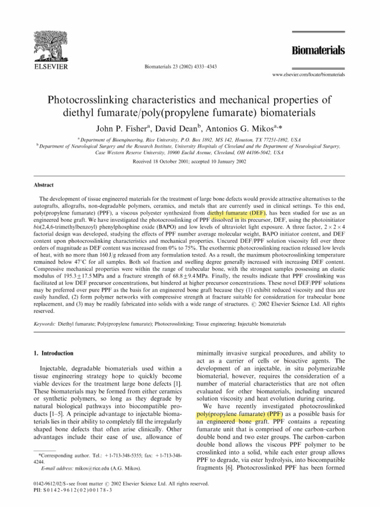 8.photocrosslinking Characteristics and Mechanical Properties of ...