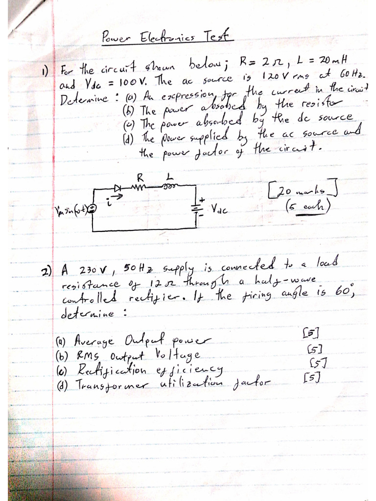 Power Electro Test | PDF