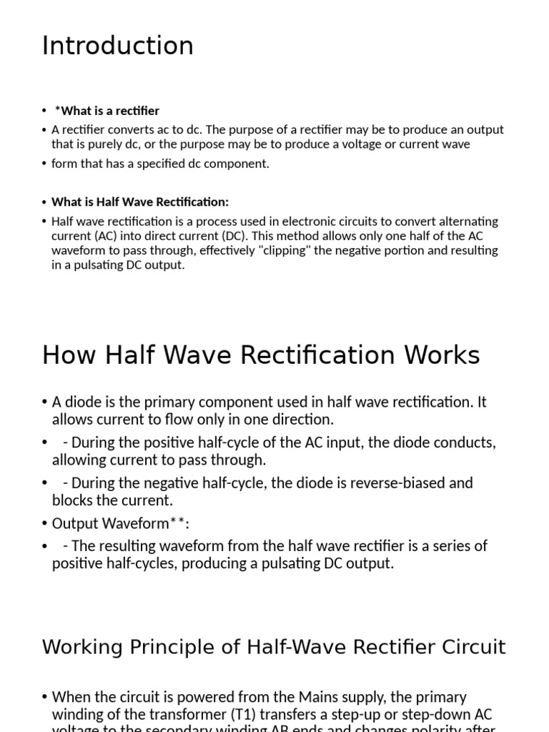 Group B Half-Wave Retifier | PDF