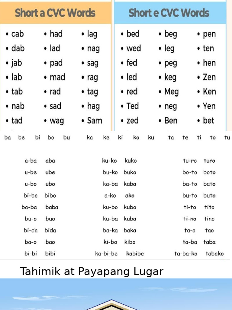 Short CVC Word | PDF