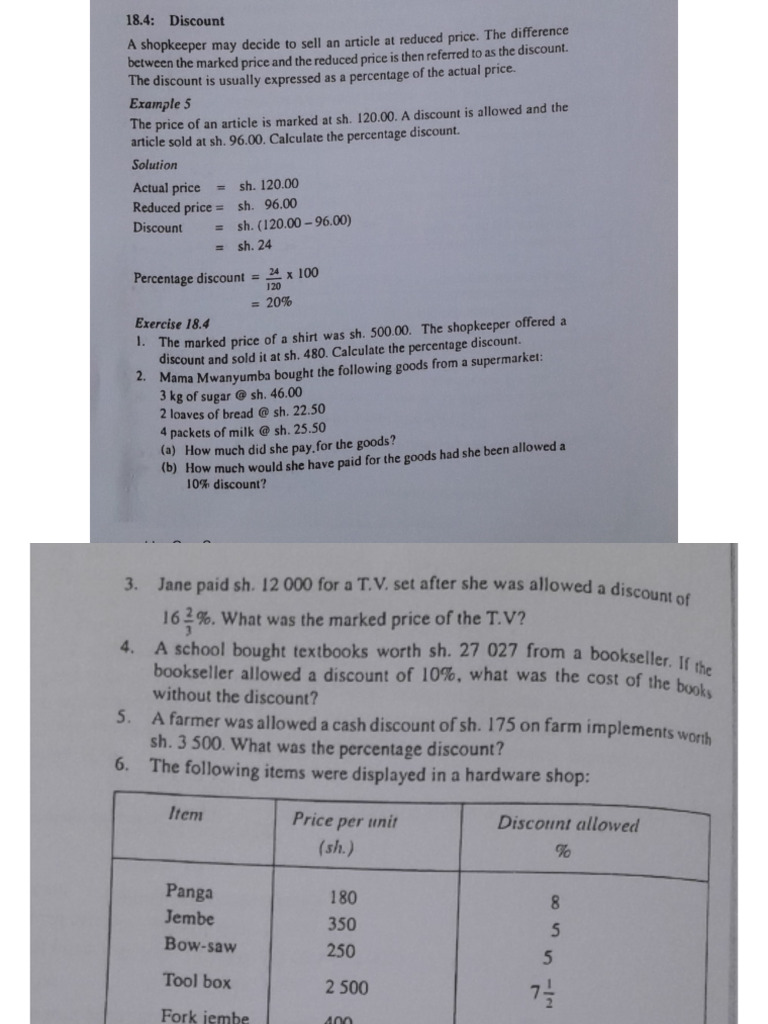 Commercial Arithmetic | PDF