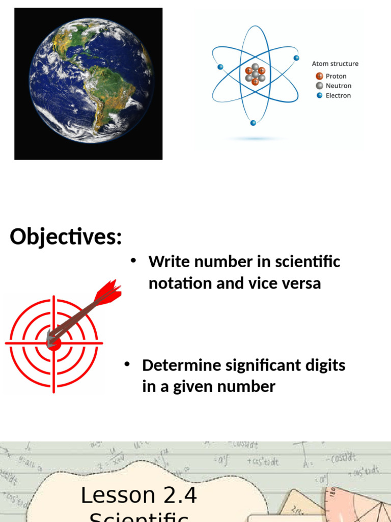 Math 7 Lesson 2.4 Scientific Notation and Significant Figures | PDF