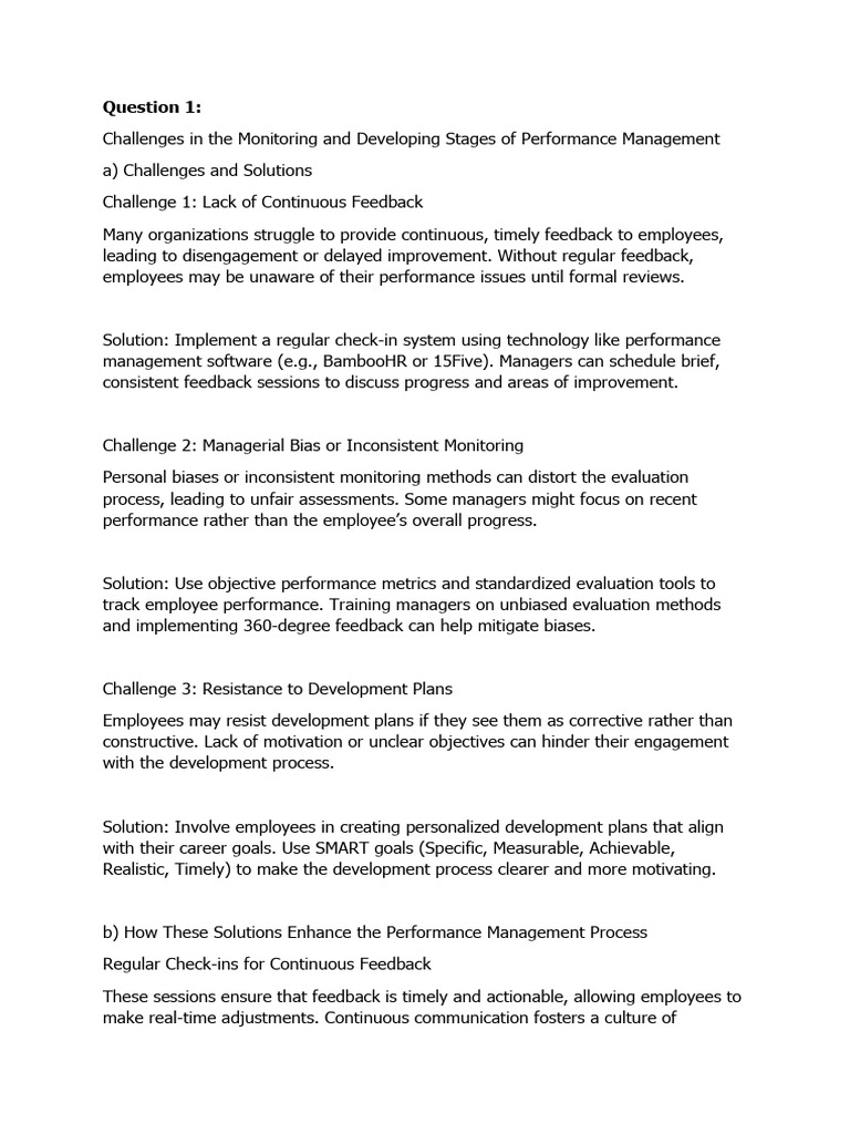 PERFORMANCE MANAGEMENT | PDF