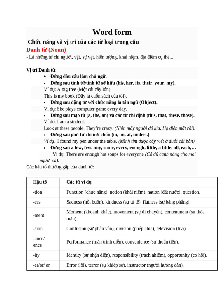 Word Form | PDF
