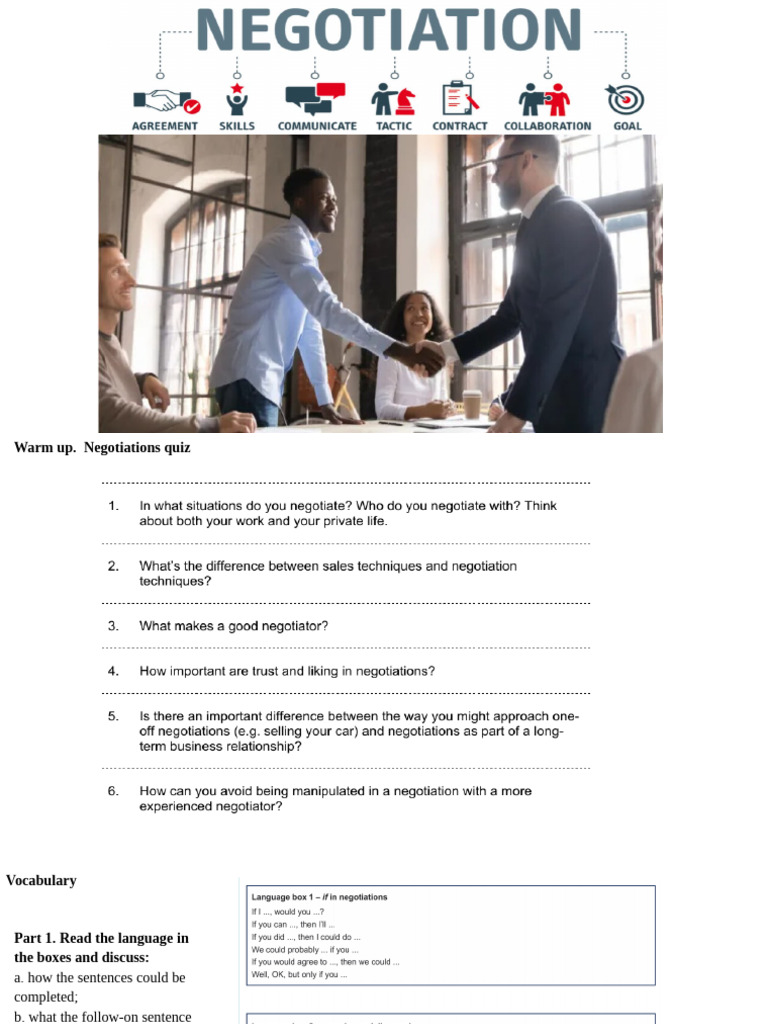 Lesson Negotiation | PDF