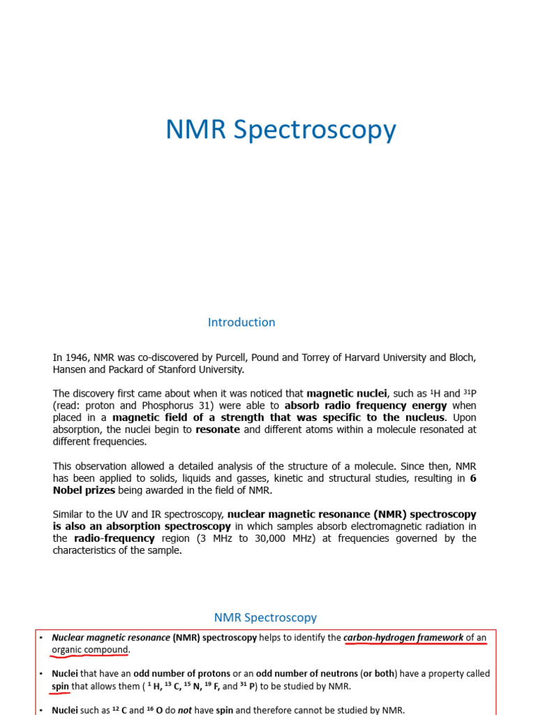 NMR Spectros | PDF