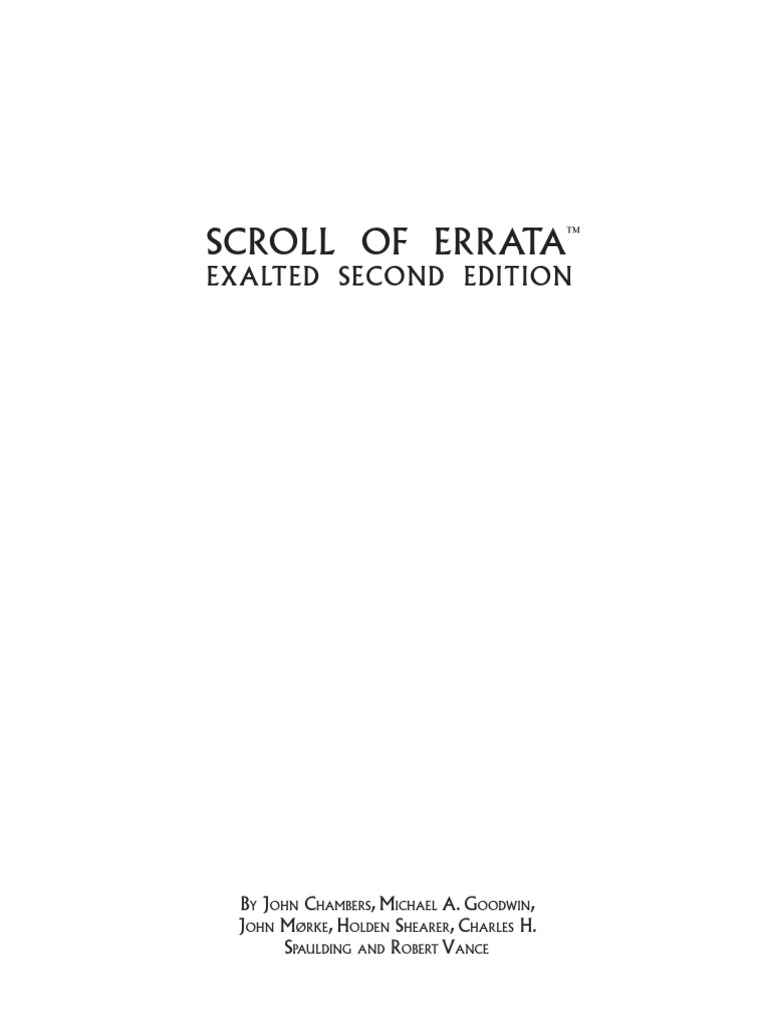 Scroll of Errata - BW | PDF