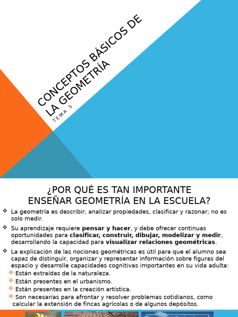 Tema 5 - Conceptos Básicos de La Geometría | PDF