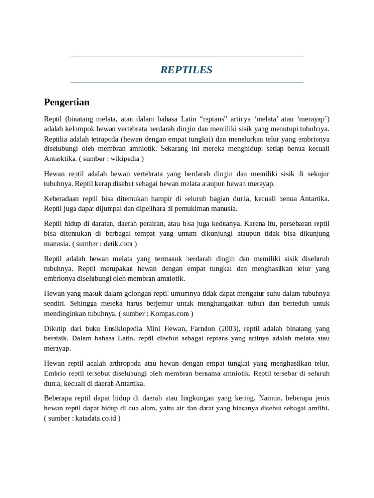 REPTILES | PDF
