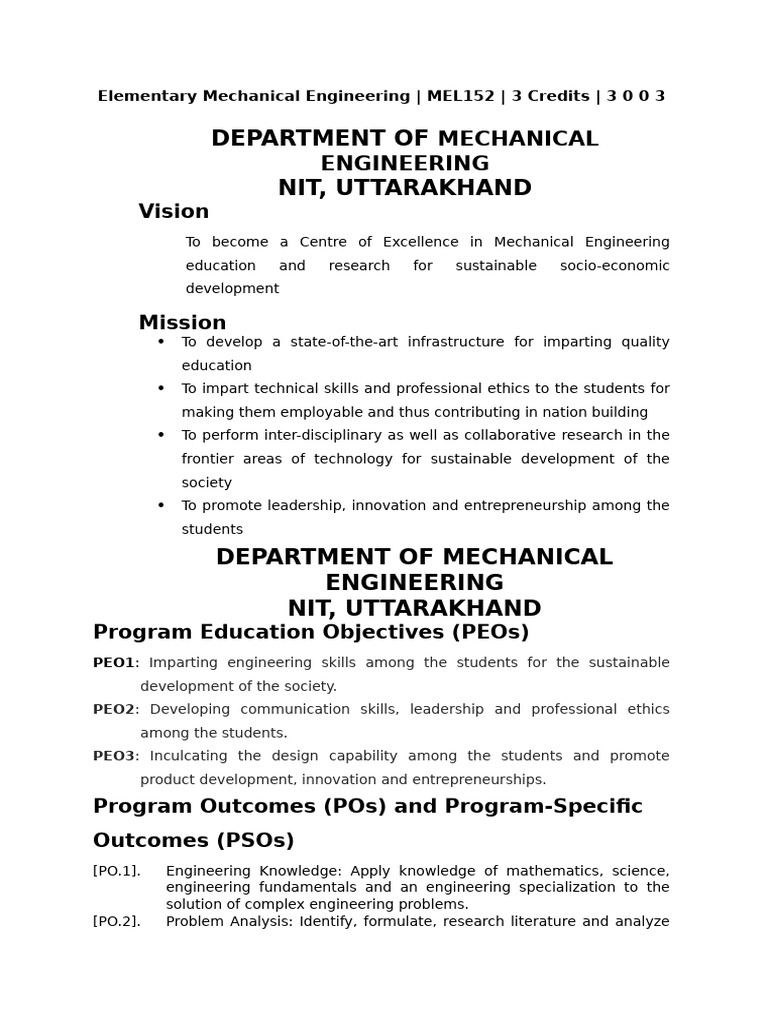 Elementary Mechanical Engineering Course | PDF | Force | Computers
