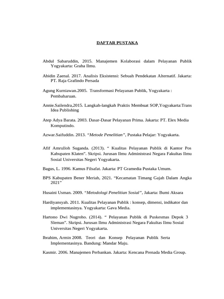 DAFTAR PUSTAKA | PDF
