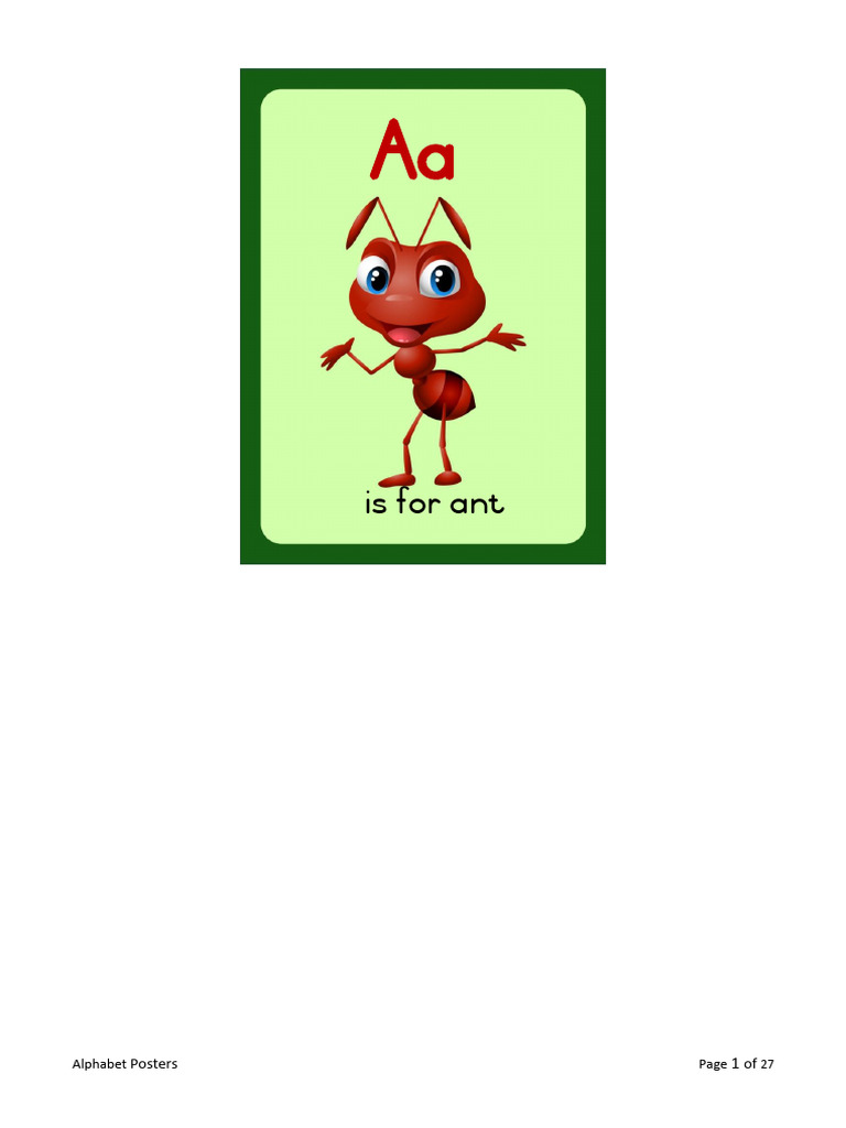 Alphabet Posters Cards Printable | PDF