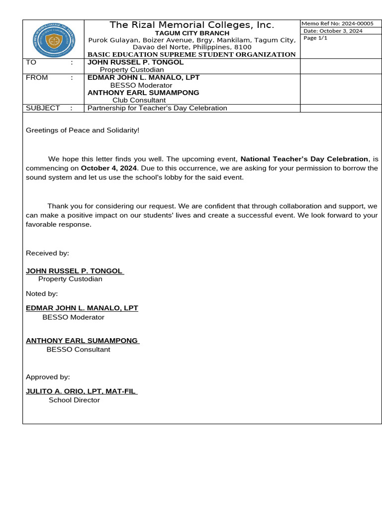 Sound System Gso Letter | PDF