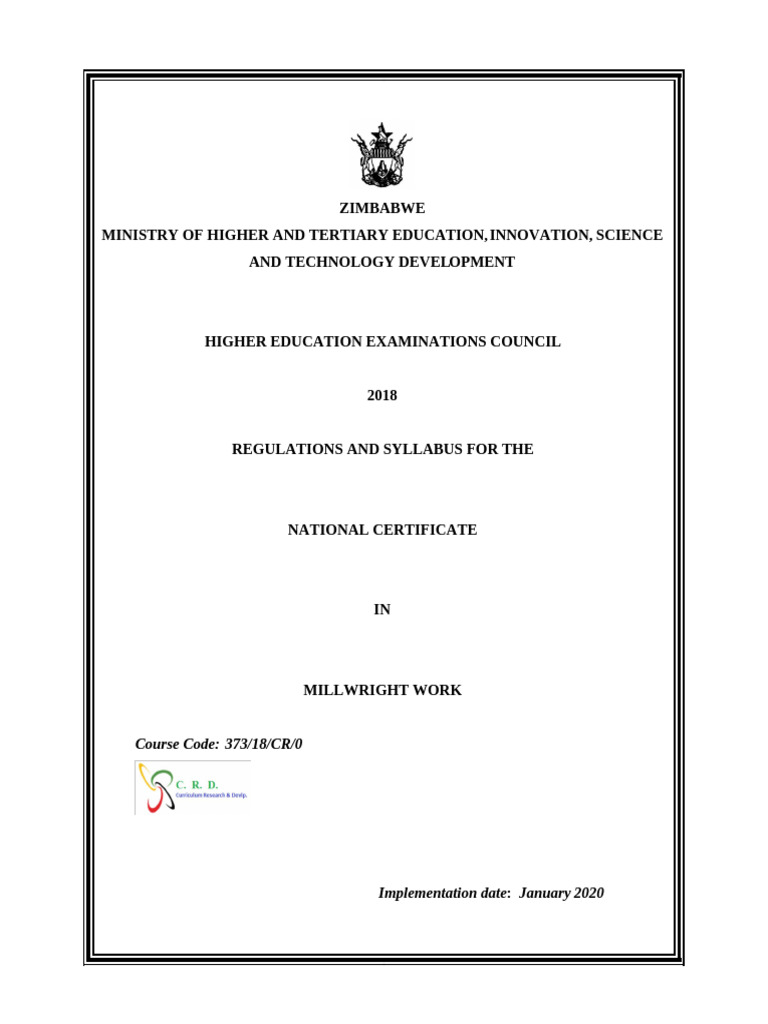 Millwright Syllabus | PDF