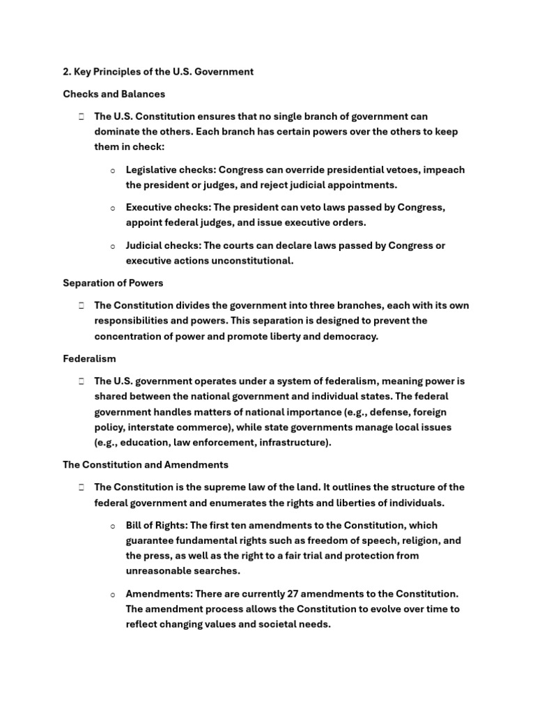 Principles of Us Government | PDF