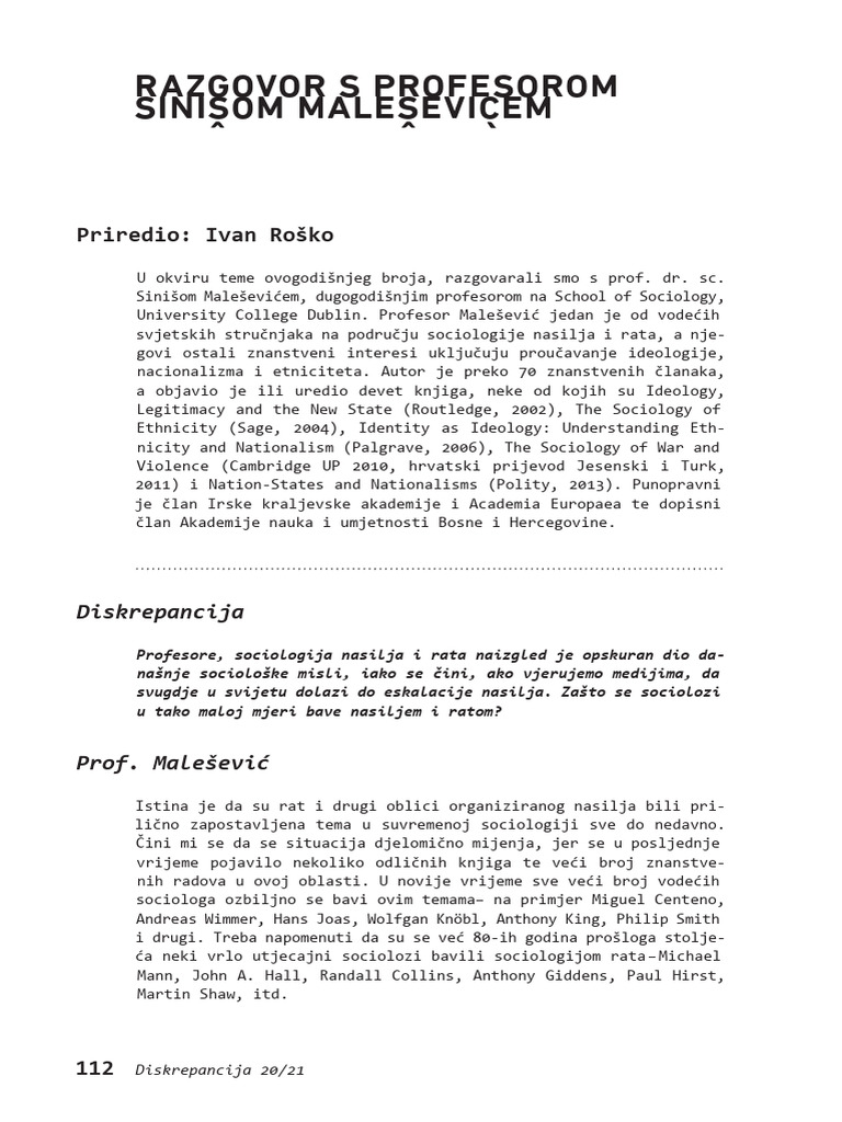 Diskrepancija2021 Intervju | PDF