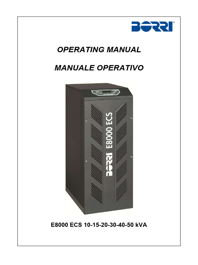 E8000 Manual | PDF