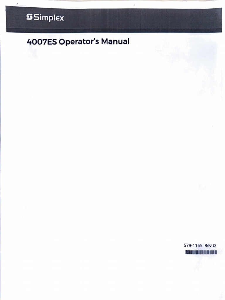Simplex Operator's Manual | PDF
