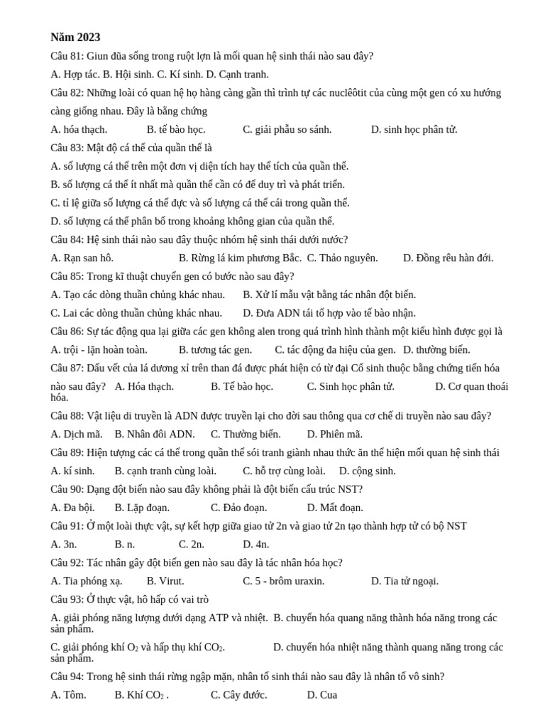 10 De Sinh Pdf