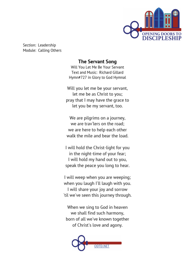 The Servant Song - Updated 1 | PDF