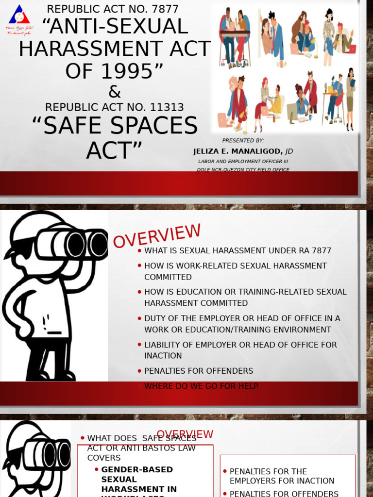 Anti-Sexual Harassment Act and Safe Spaces Act | PDF