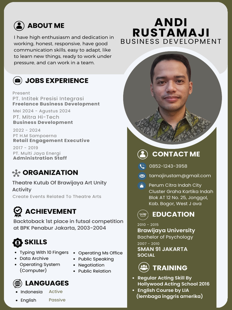 Professional Resume: Andi Rustamaji | PDF