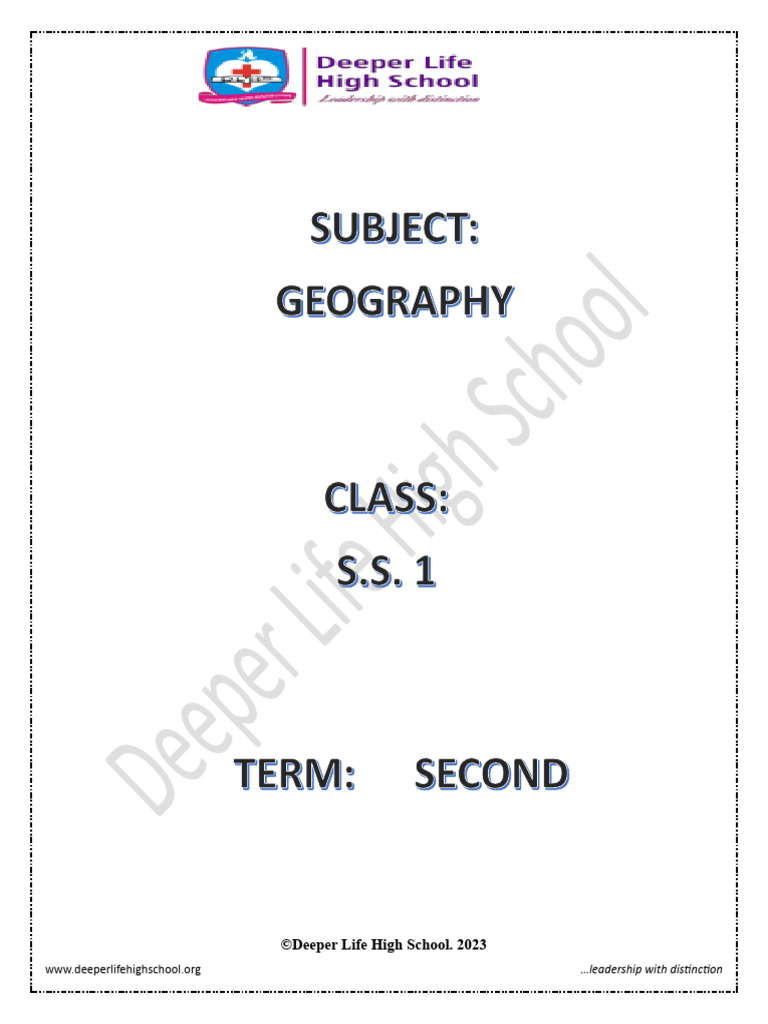 SS 1 Geography 2ND Term E-Note 2023 | PDF