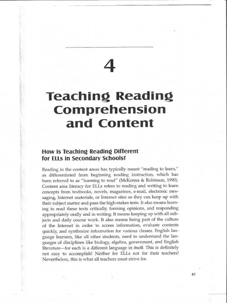 Teaching Reading To ELLs | PDF