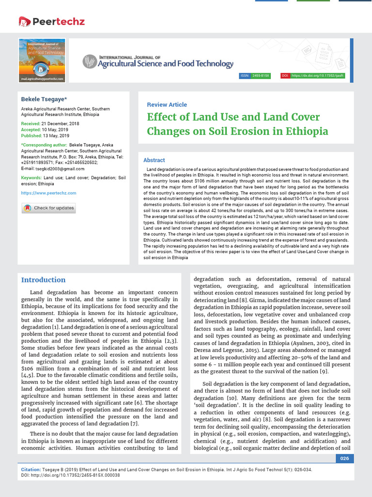 Effect of Land Use and Land Cover Change | PDF