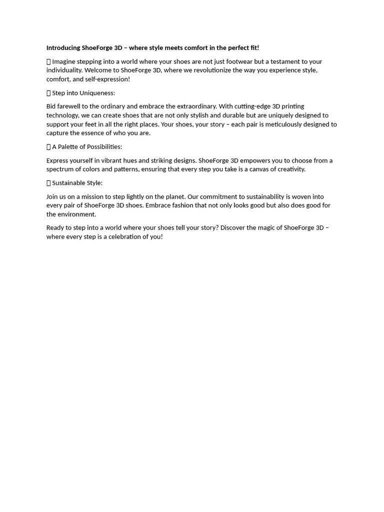 Shoeforge ENTR | PDF