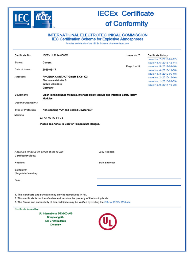 Coupling Relay IECExULD140003X | PDF