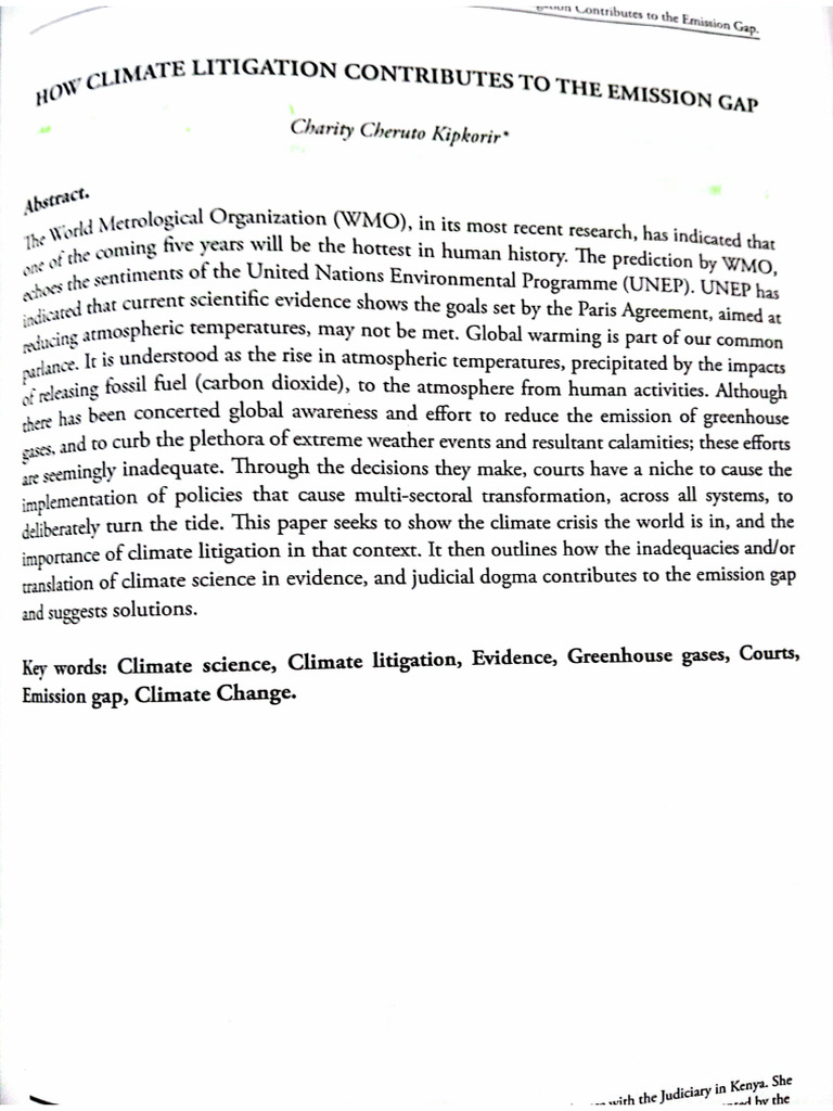 Climate Change Litigation | PDF