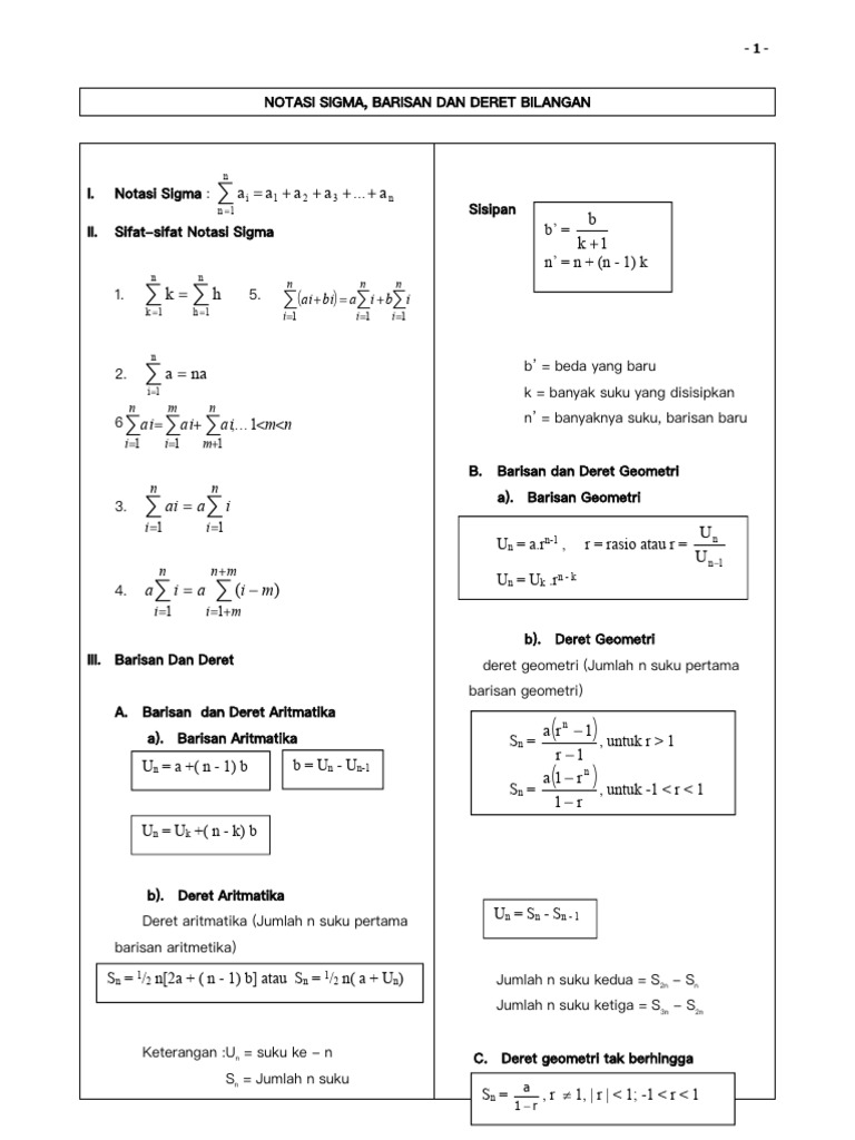 Barisan Dan Deret | PDF