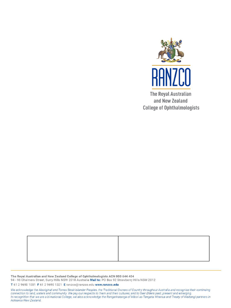RANZCO Risk Management Framework - 2021 | PDF