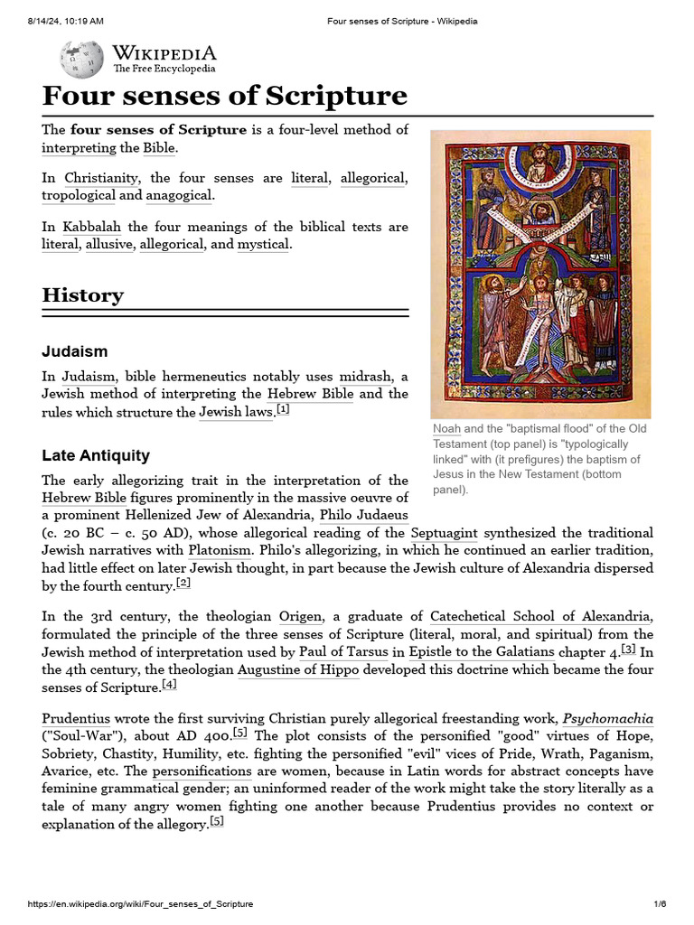 Four Senses of Scripture | PDF
