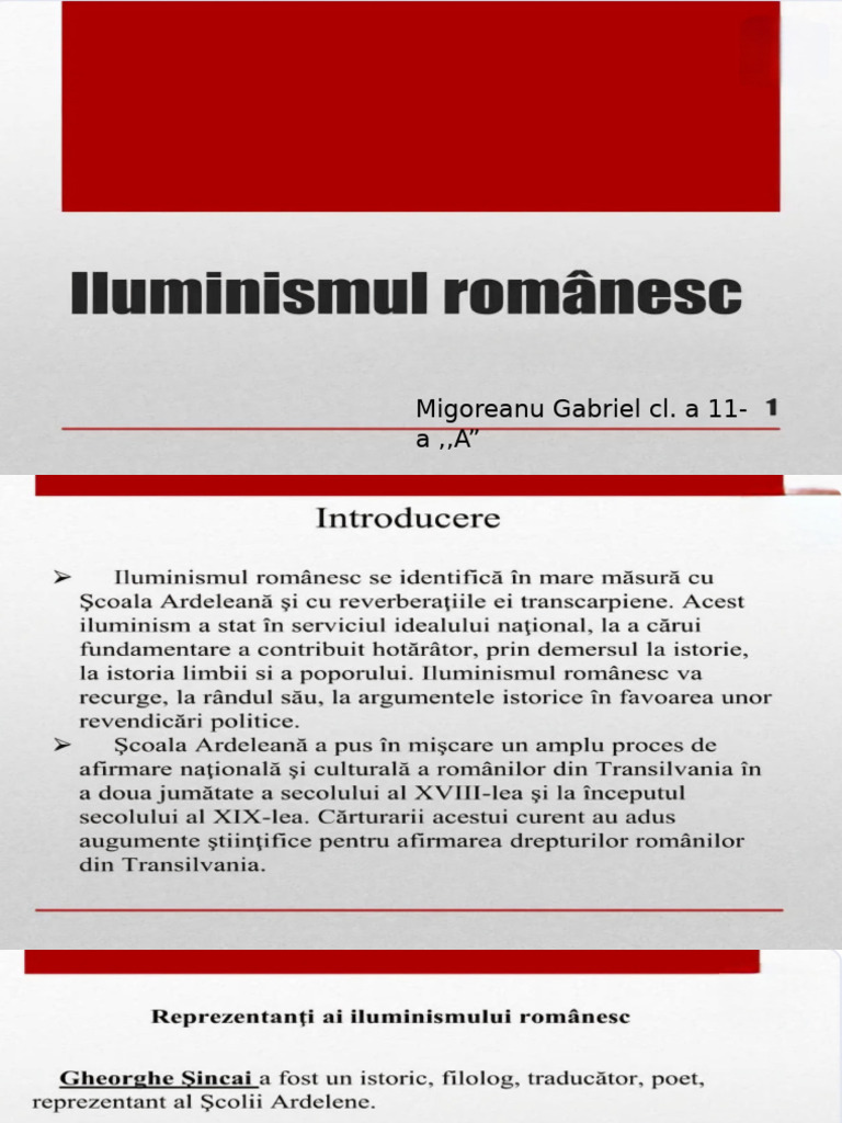 Iluminismul Romanesc | PDF