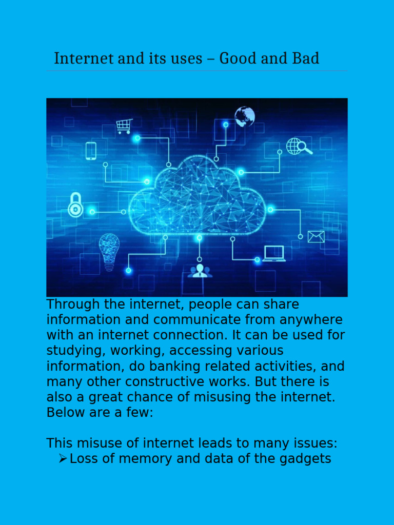 Internet - Good or Bad | PDF