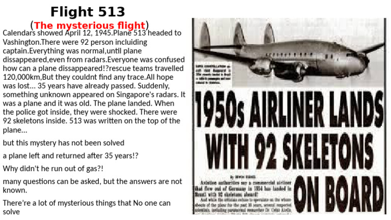 Flight 513 | PDF