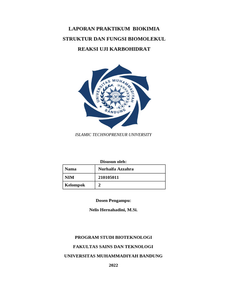 011nurhaifa-Laprak Biokim Modul1 | PDF