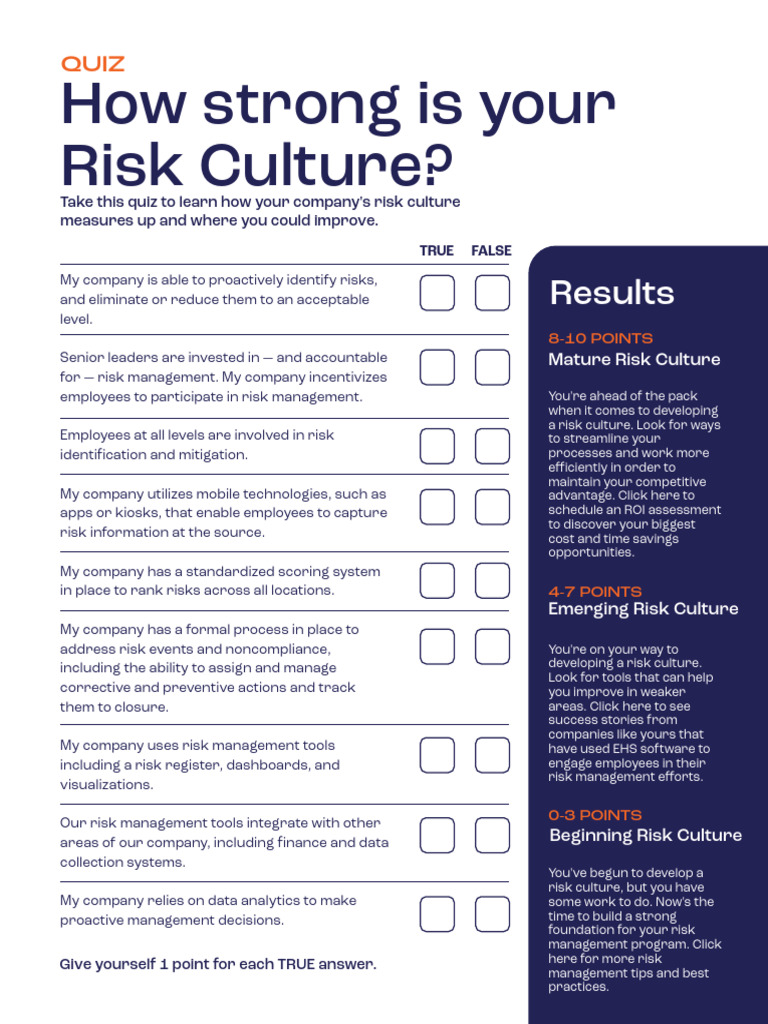 RISK-CULTURE-QUIZ | PDF